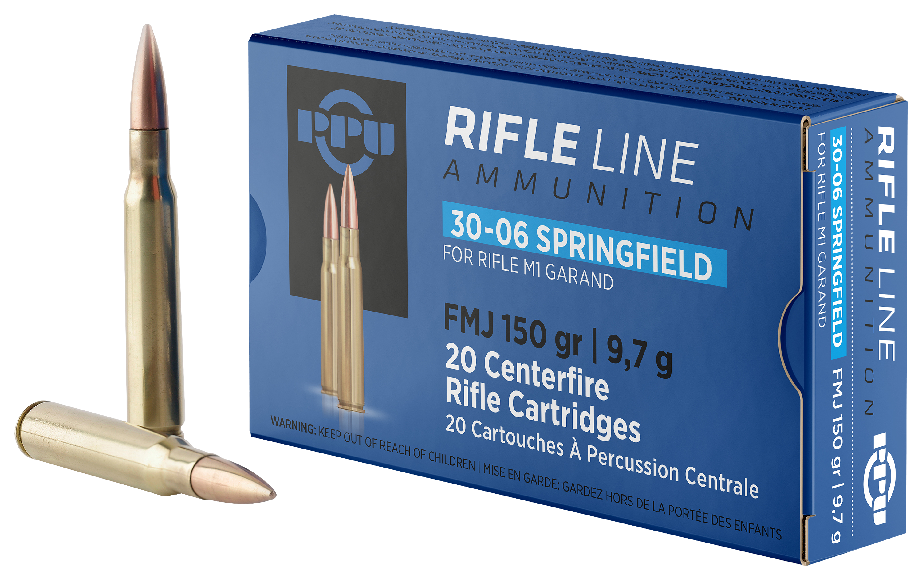 PPU Full Metal Jacket .30-06 Springfield 150 Grain Centerfire Rifle ...